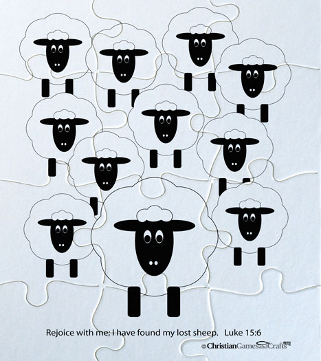 Parable of the Lost Sheep Bible Lesson at Christian Games and Crafts