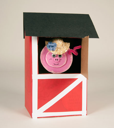 Little Barn Puppet Stage Bible Craft at Christian Games and Crafts