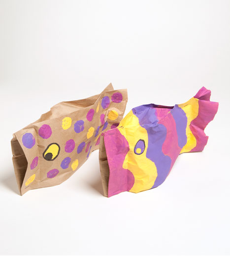 Paper Bag Fish Bible Craft at Christian Games and Crafts