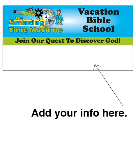 Amazing Time Machine VBS Banner at Christian Games and Crafts